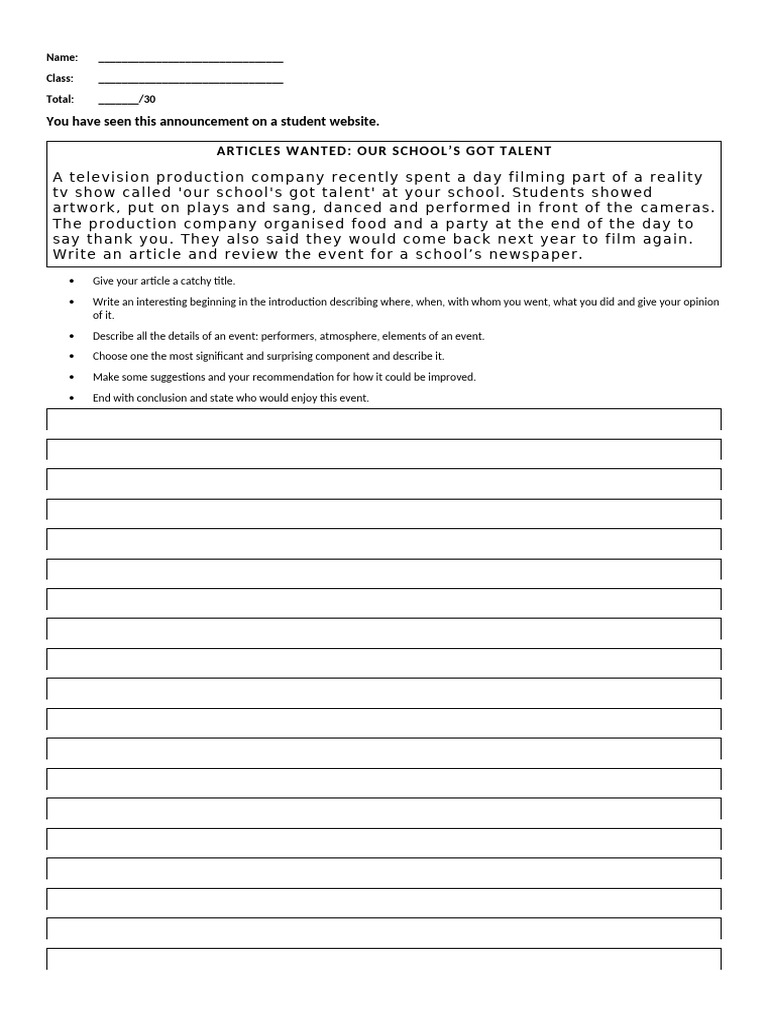 Writing Article Reviewing Event | PDF