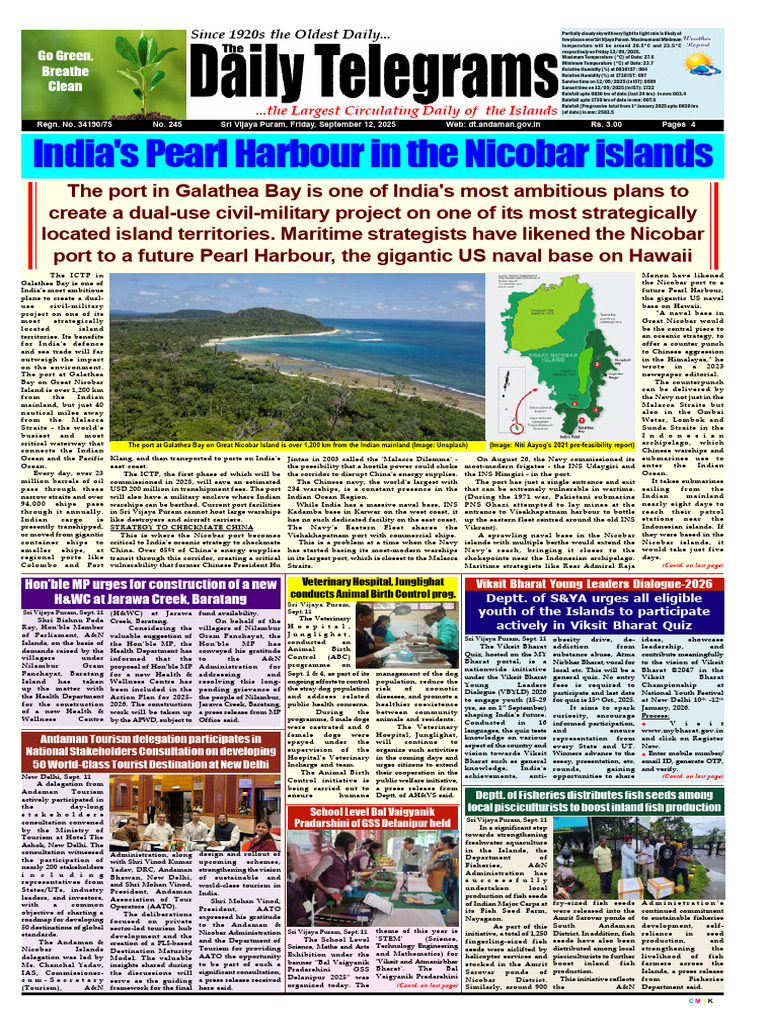 Daily Telegram: Port Blair Update | PDF