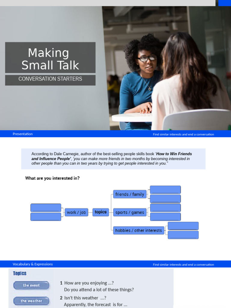 Small Talk Conversation Starters | PDF