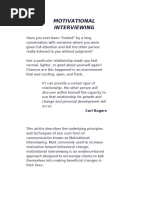 Motivational Interviewing Cheat Sheet | PDF