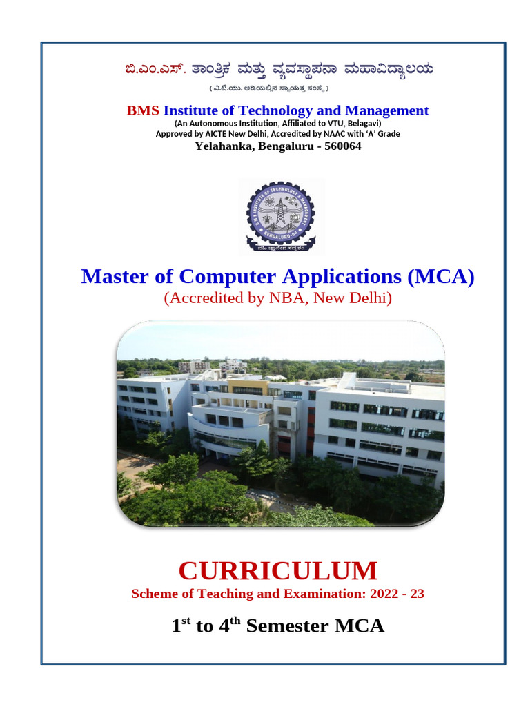 MCA 2023 - Scheme and Syllabus | PDF | Probability Distribution | Operating System