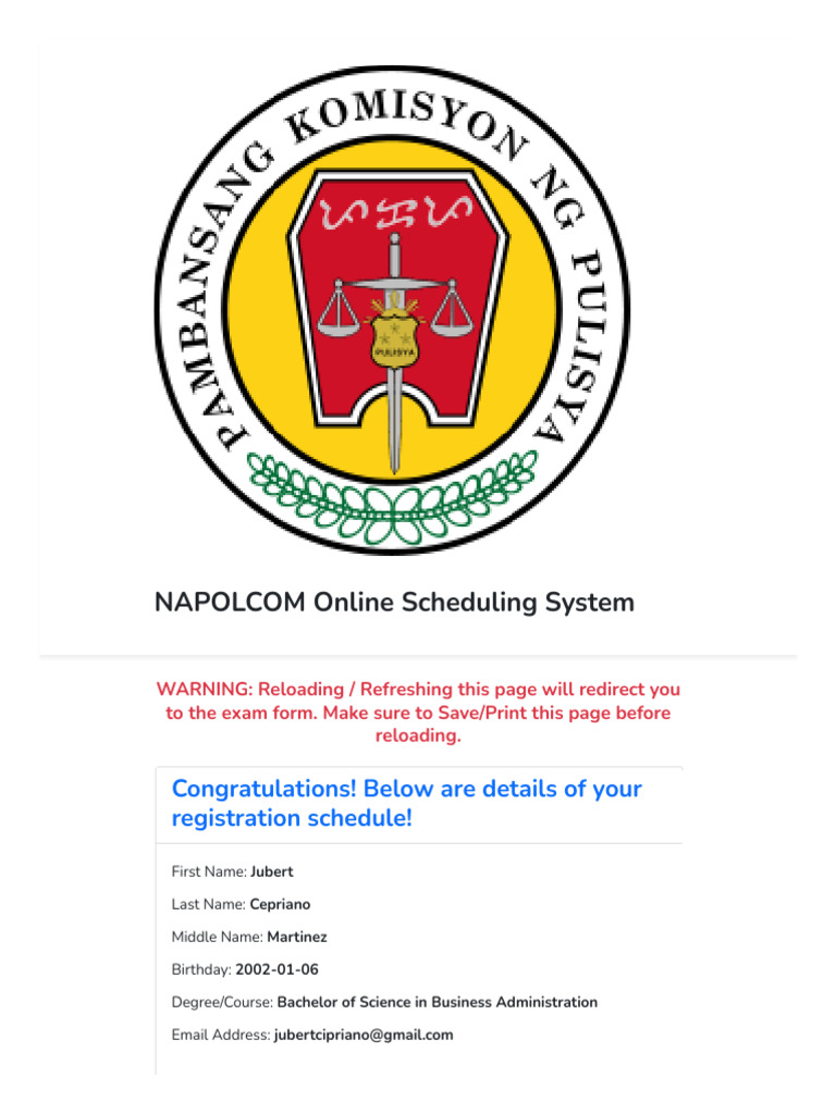 PNP Napolcom Exam App | PDF