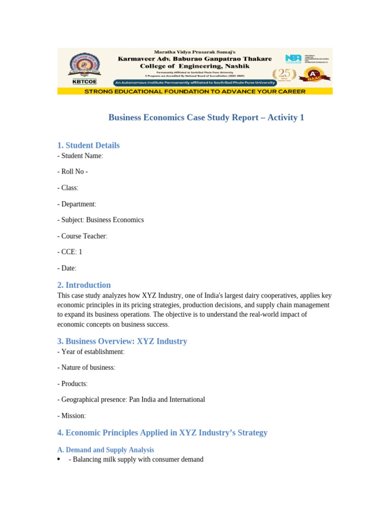 XYZ Industry's Economic Strategies Explained | PDF | Pricing | Economics