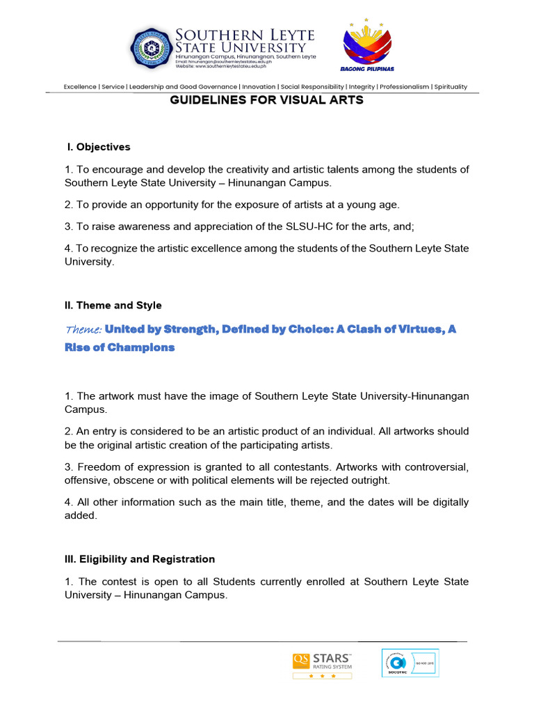 GUIDELINES 2025 Visual Arts Intramurals FINAL | PDF | Paintings
