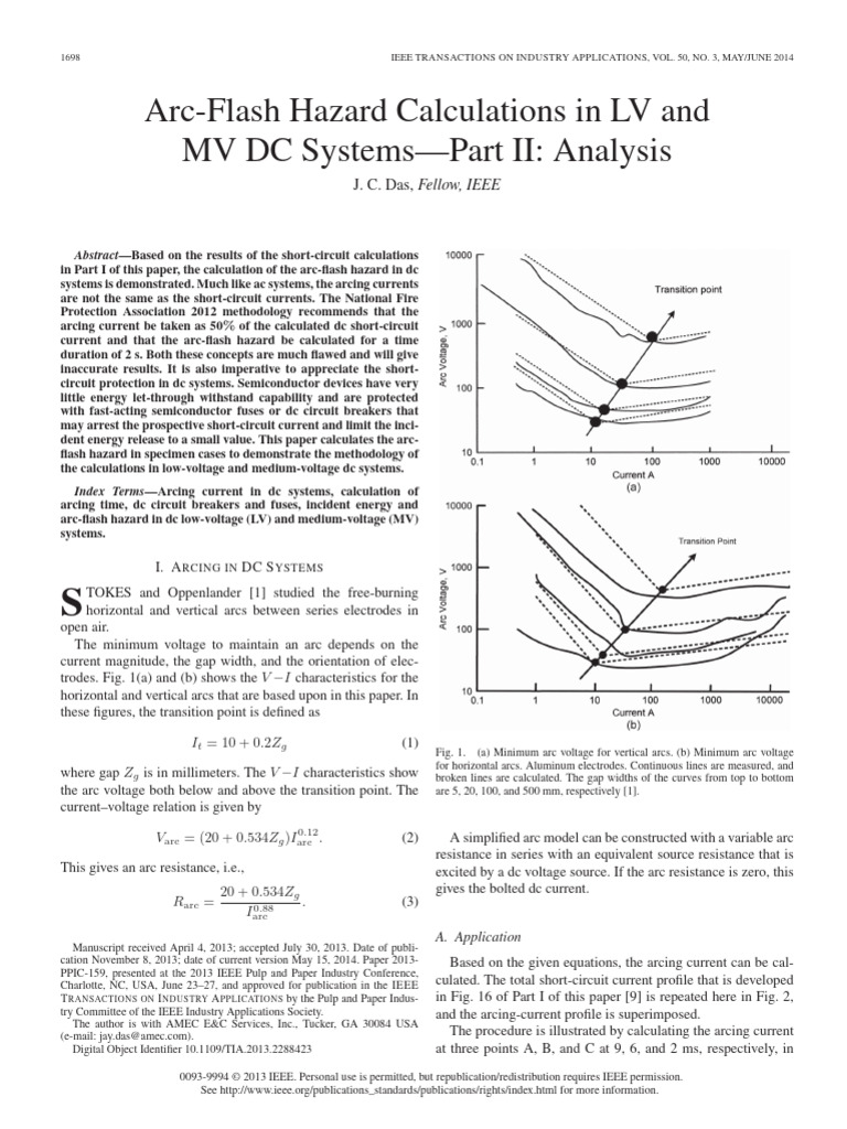 Arc-Flash Hazard in LV and MV DC Systems | PDF | Fuse (Electrical ...