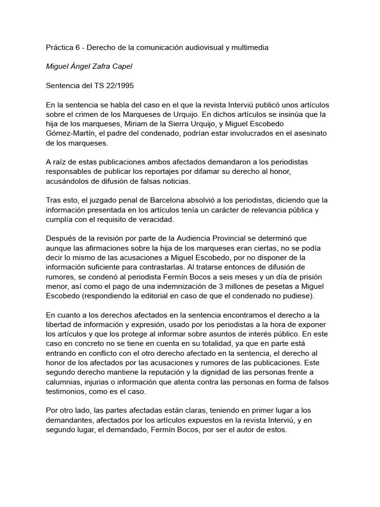 Práctica 6 - Miguel Ángel Zafra | PDF | Justicia | Crimen y violencia