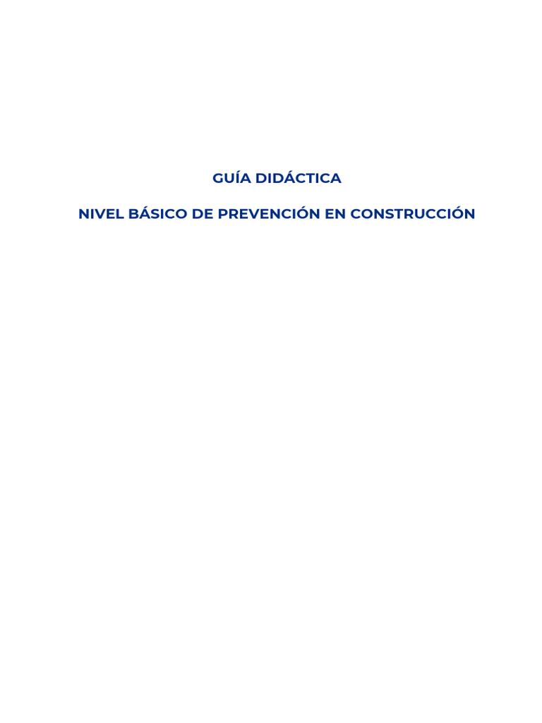Guia Didáctica Nivel Basico | PDF | Seguridad y salud ocupacional