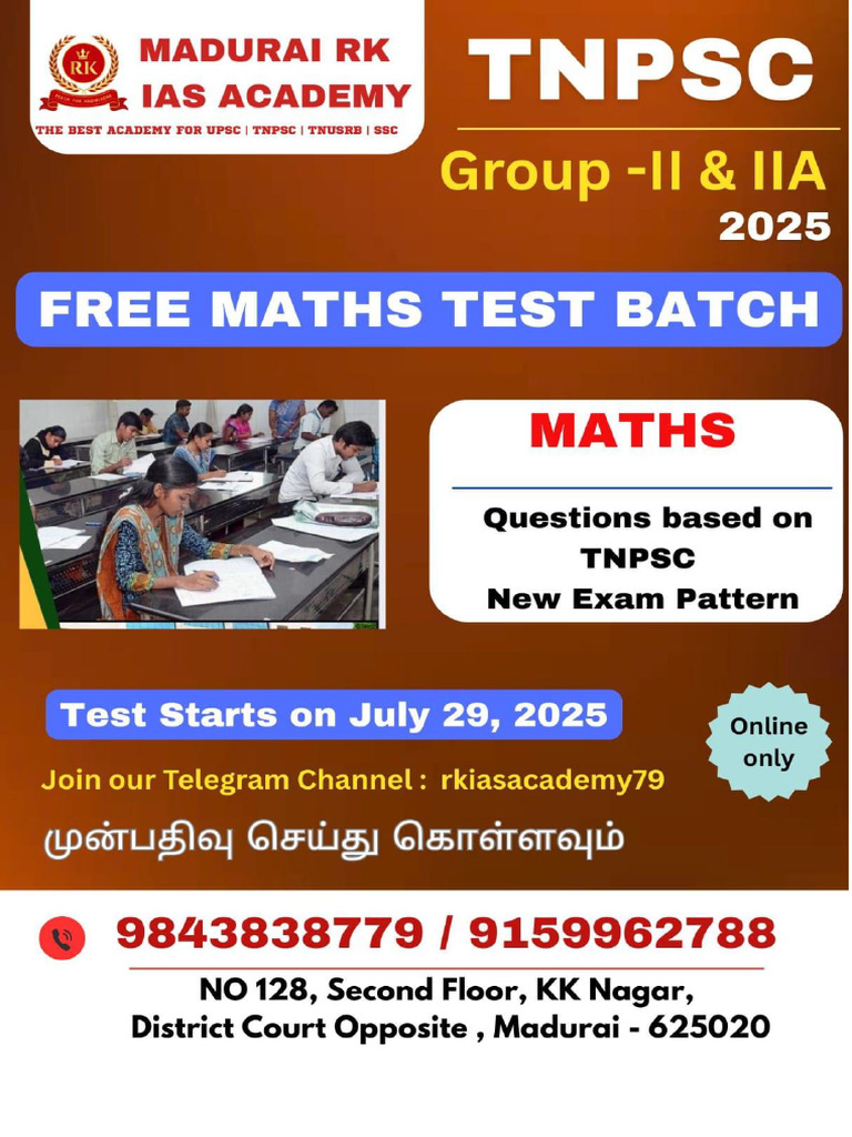 TNPSC Group Ii, Iia Maths Free Batch | PDF