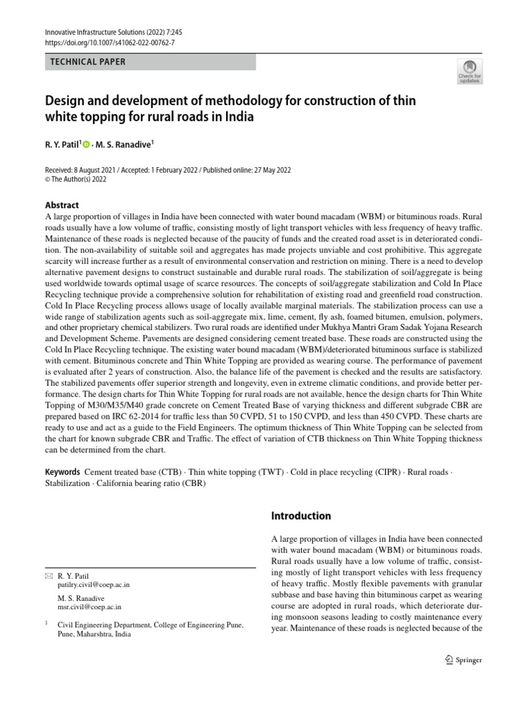 Design and Development of Methodology For Construction of Thin White ...