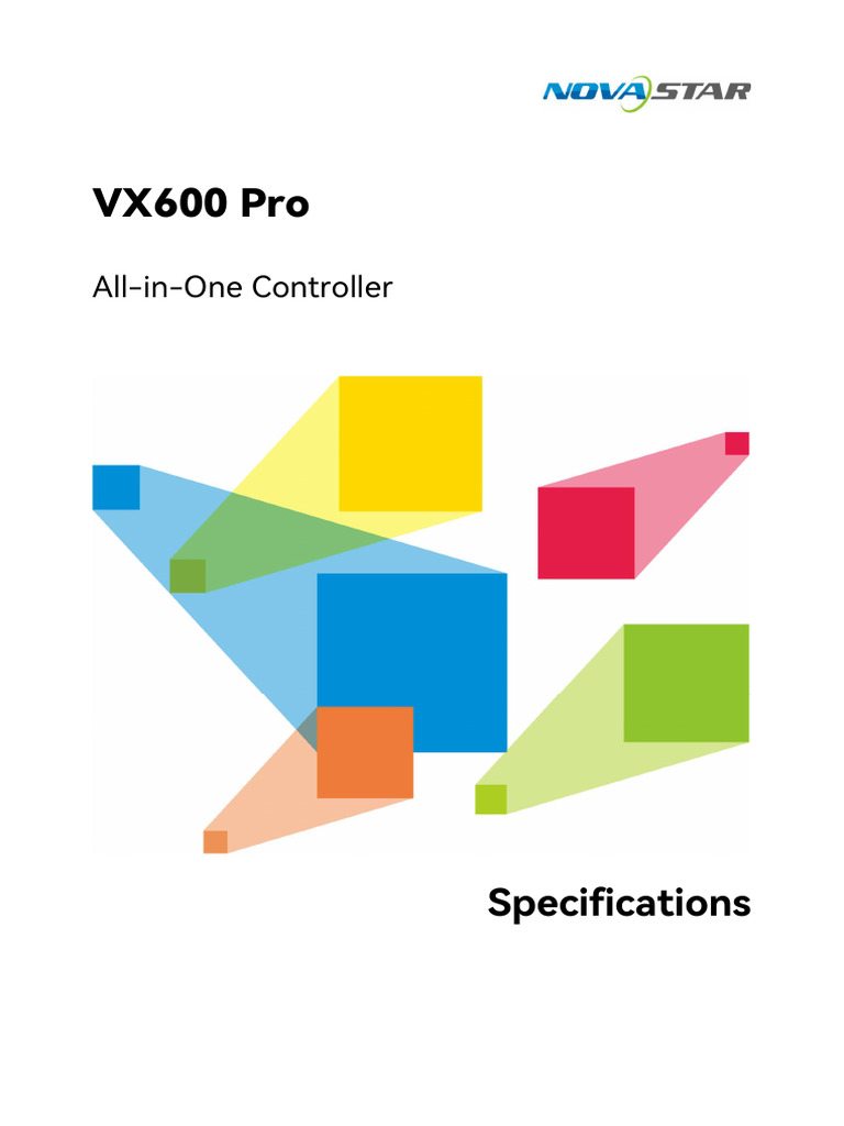 VX600 Pro All-in-One Controller Overview | PDF | Hdmi | Video