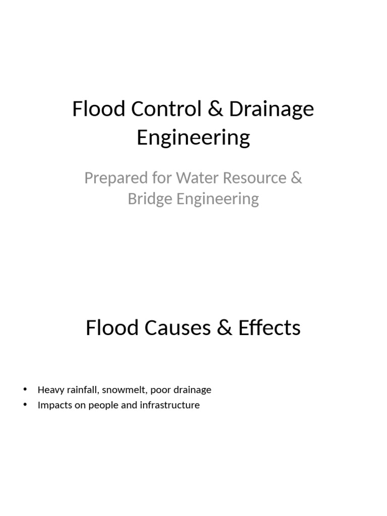 Flood Control Strategies and Infrastructure | PDF