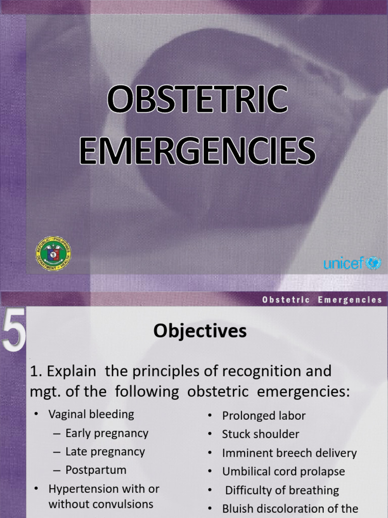 5 - Obstetric Emergencies - 08022014 | PDF | Childbirth | Motherhood