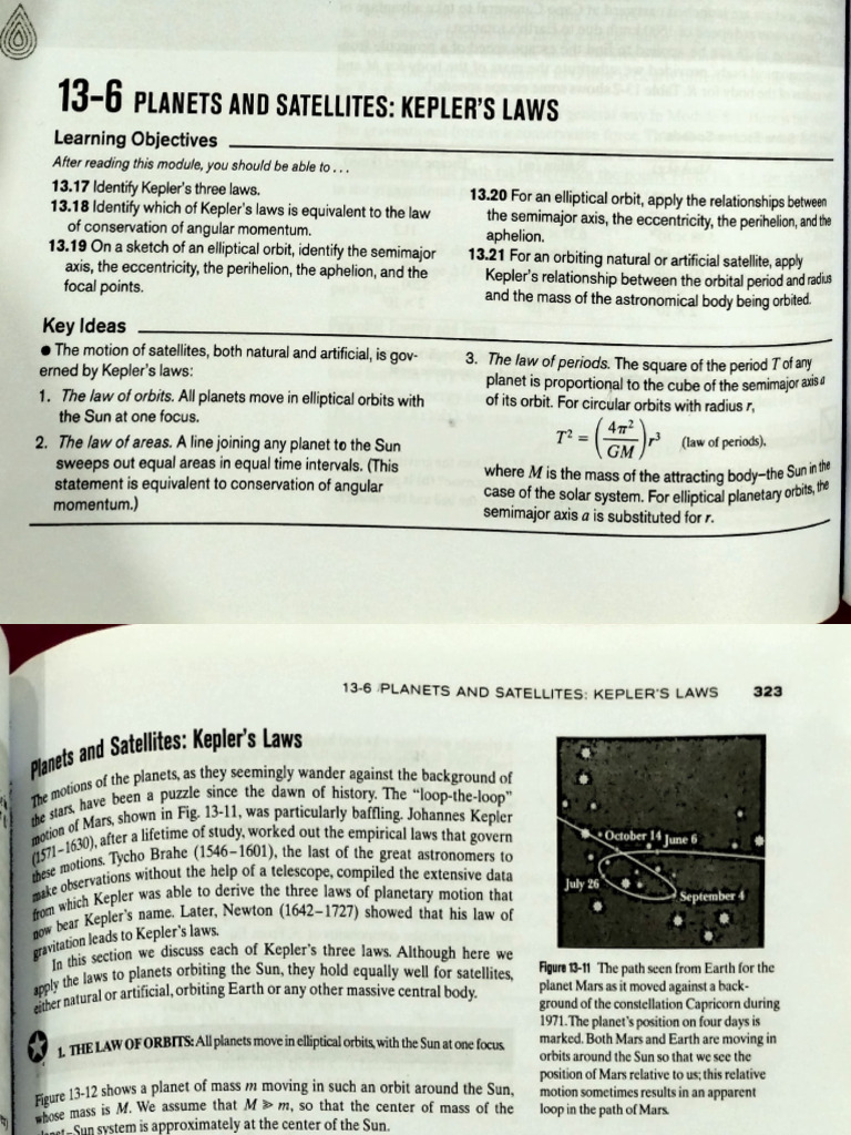 Kepler's Laws of Planetary Motion | PDF | Orbit | Apsis