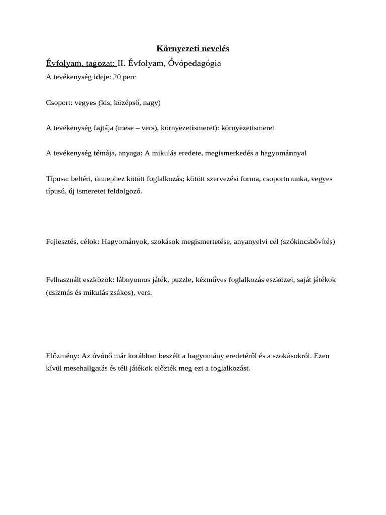 Környezeti Tervezet | PDF