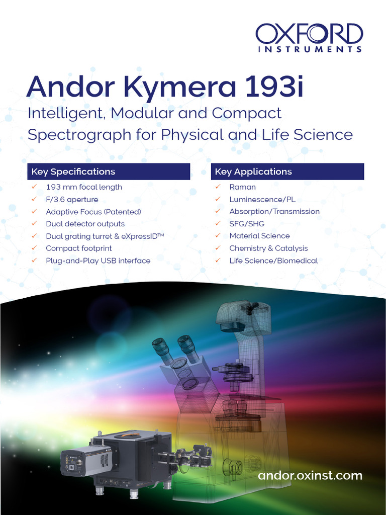Andor Kymera 193 Specifications | PDF | Charge Coupled Device | Light