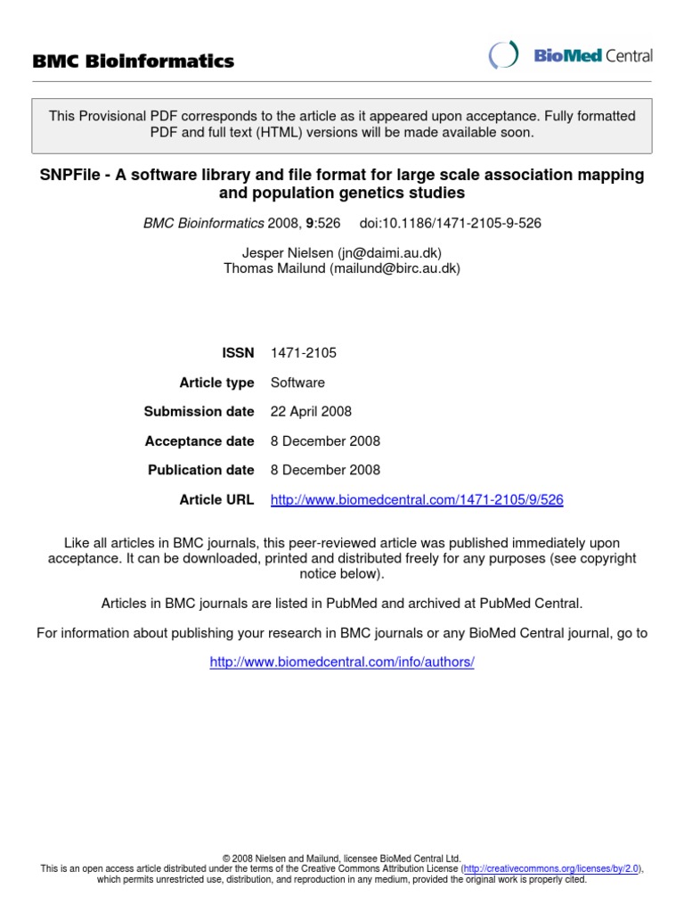 BMC Bioinformatics | PDF | File Format | Matrix (Mathematics)