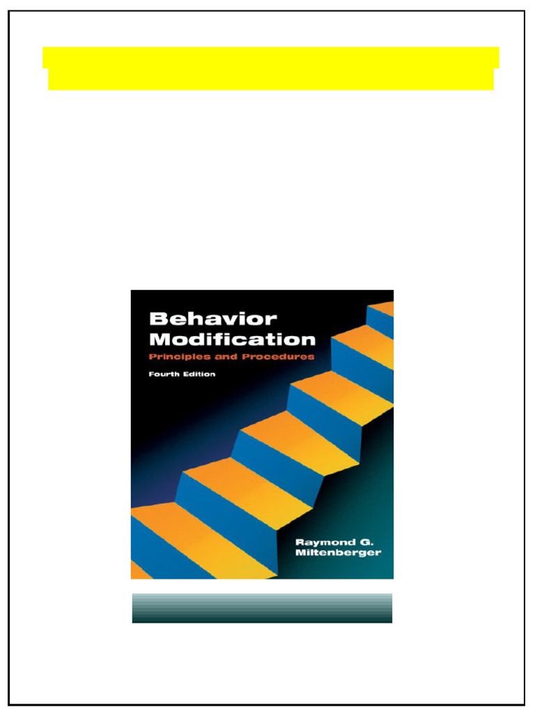 Behaviour Modification Principles and Procedures 4th Edition Raymond G ...