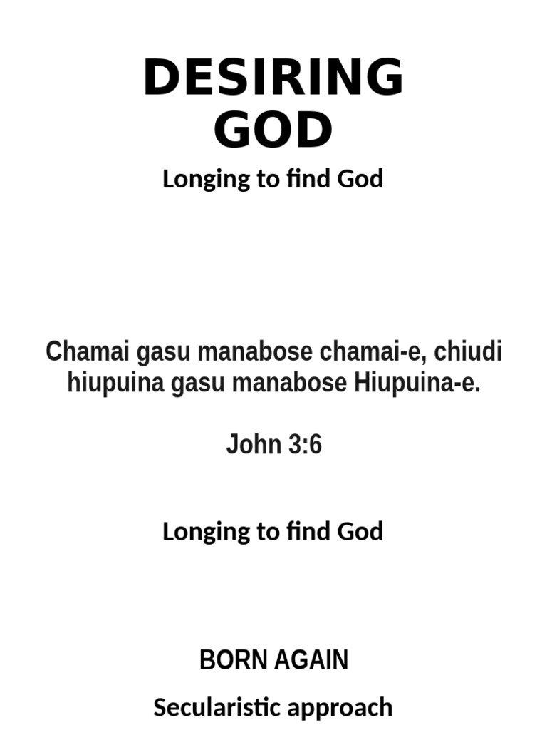 Desiring God | PDF | Born Again | Jesus