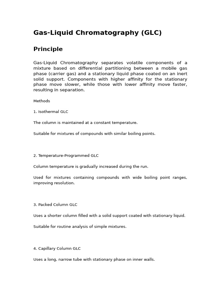 Gas-Liquid Chromatography Techniques | PDF