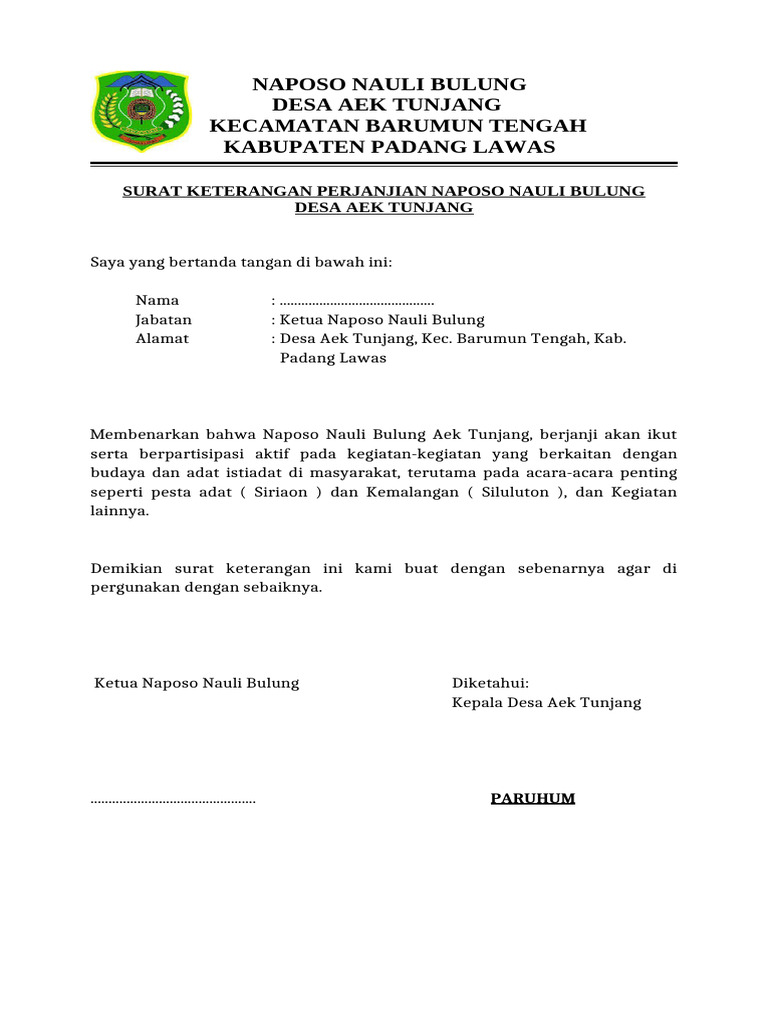 Naposo Nauli Bulung Aek Tunjang | PDF