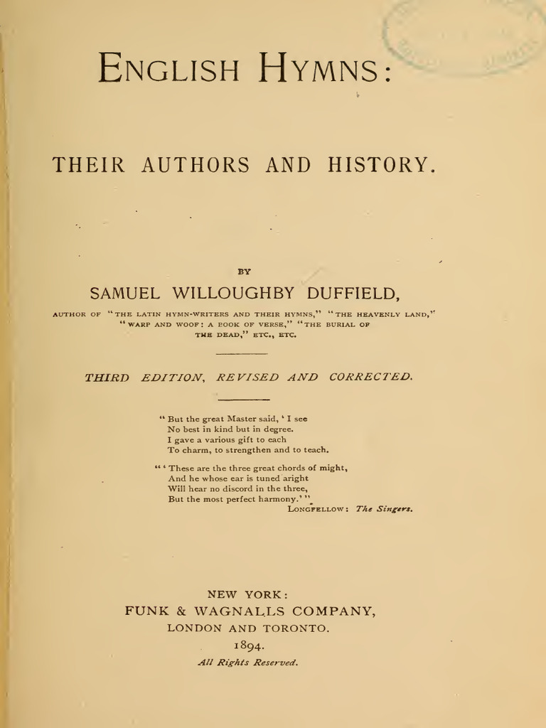 History of English Hymns and Authors | PDF | Martin Luther | Hymns