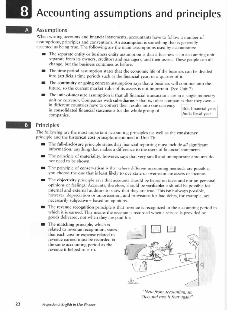 Accounting Assumptions and Principles | PDF