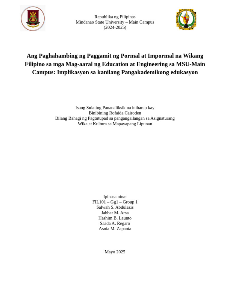 Group - 1 - Imrad Research | PDF