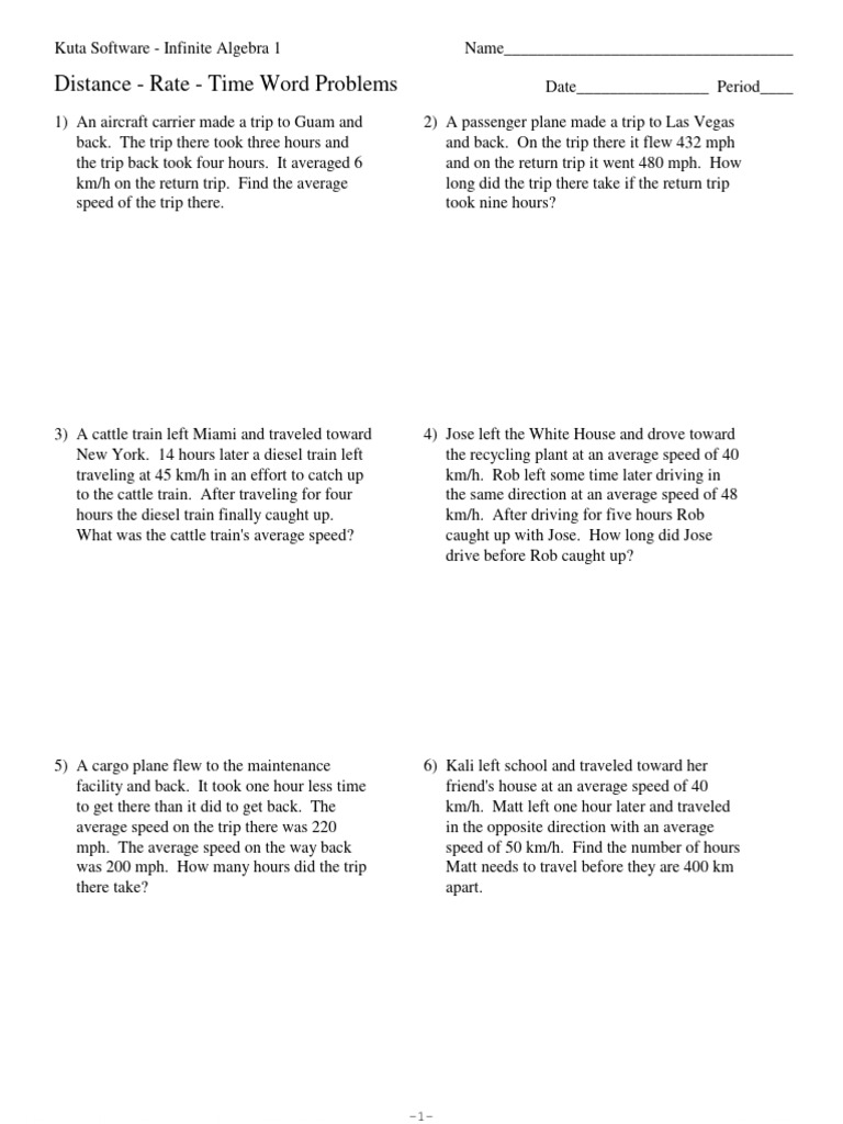 Submarine Speed Calculation Worksheet | PDF | Speed | Equations