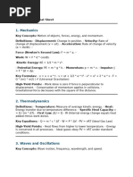 Science Class 10 All Formulas Sheet PDF | PDF | Acceleration | Force