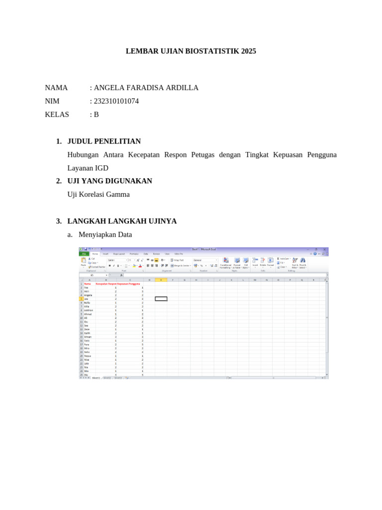 Hasil Uji Korelasi Gamma | PDF