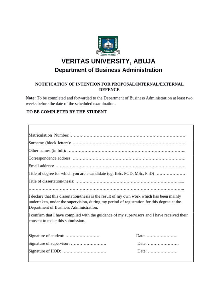 Copy-Notification of Intention For Internal Defence | PDF