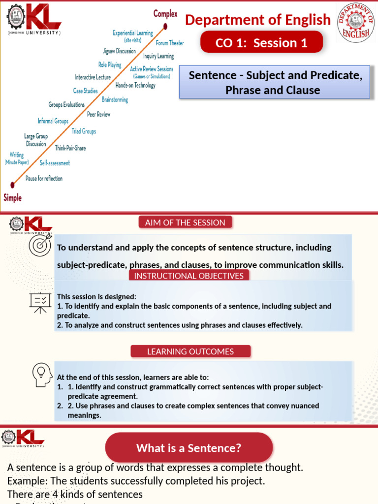 Sentence Subject and Predicate | PDF | Subject (Grammar) | Sentence ...