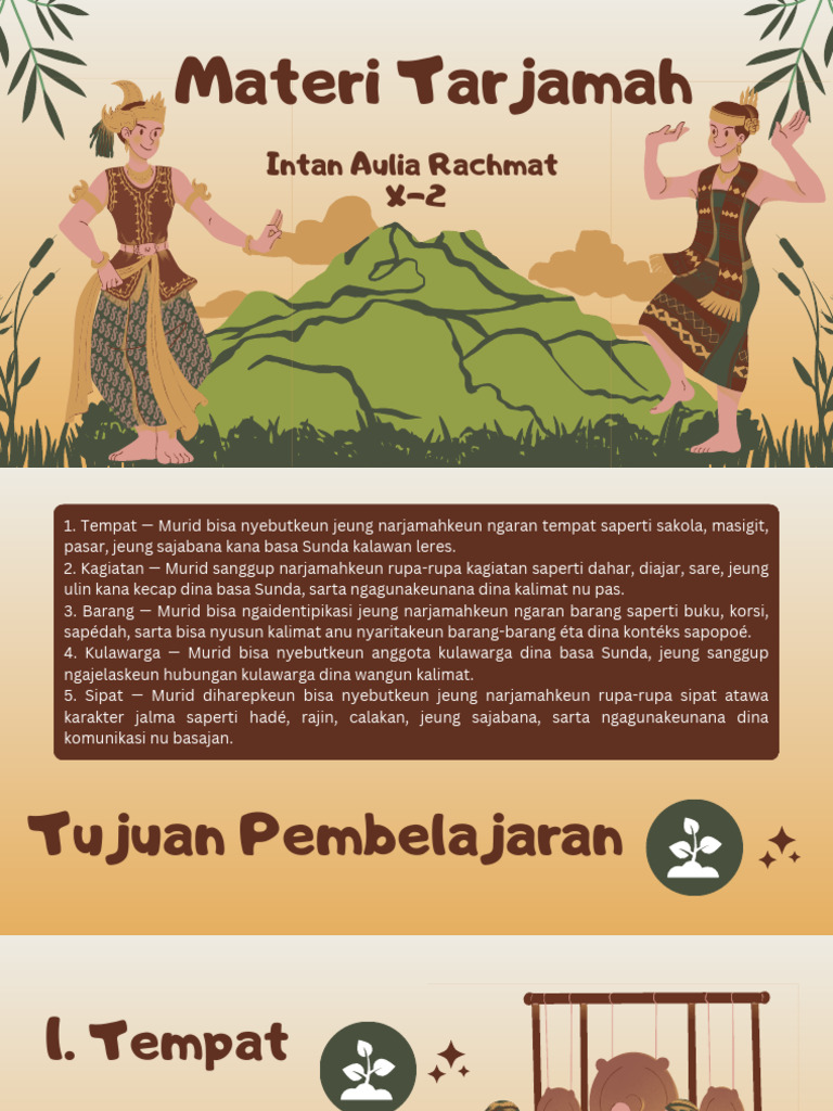 Hijau Dan Cokelat Ilustrasi Identitas Budaya Sunda Presentation ...