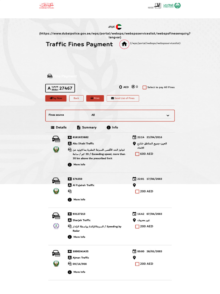 Traffic Fines Payment | PDF