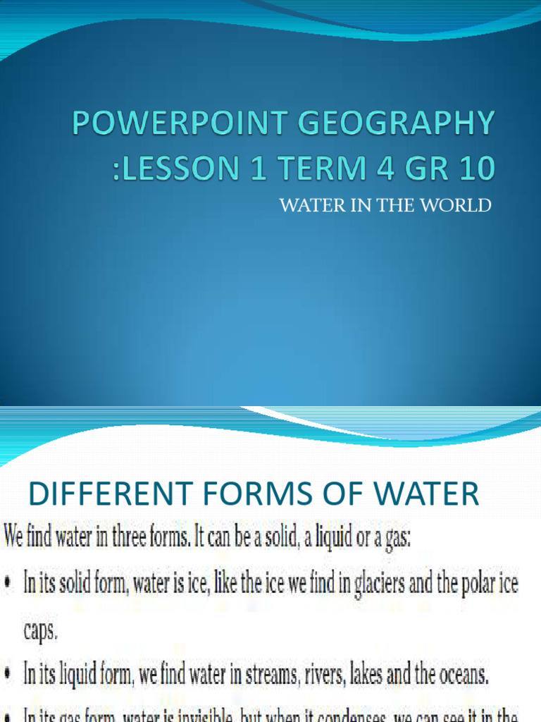 Water in The World L1 | PDF