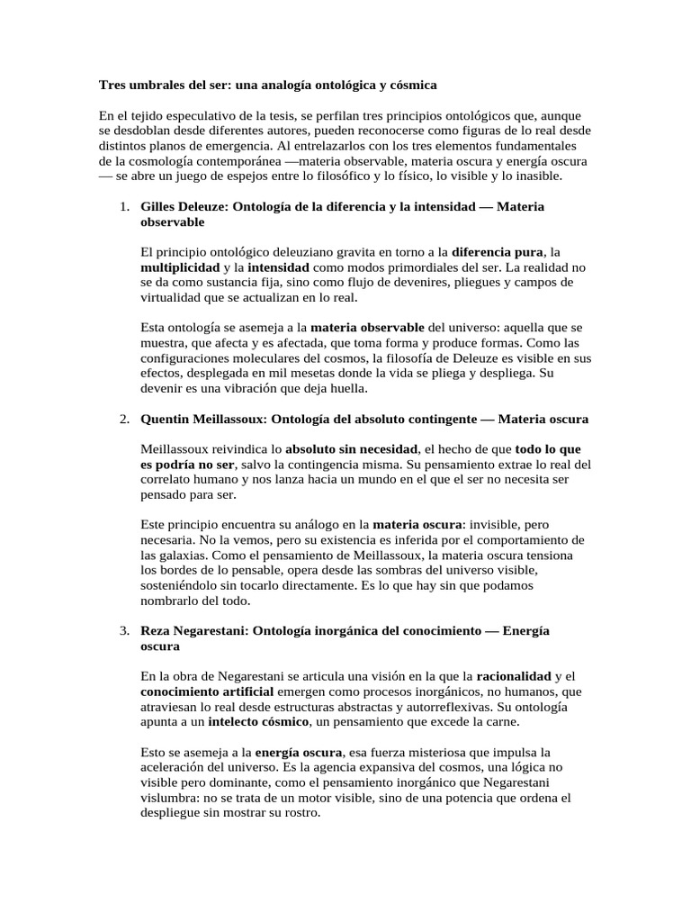Tres umbrales del ser y cosmos | PDF | Universo | Importar