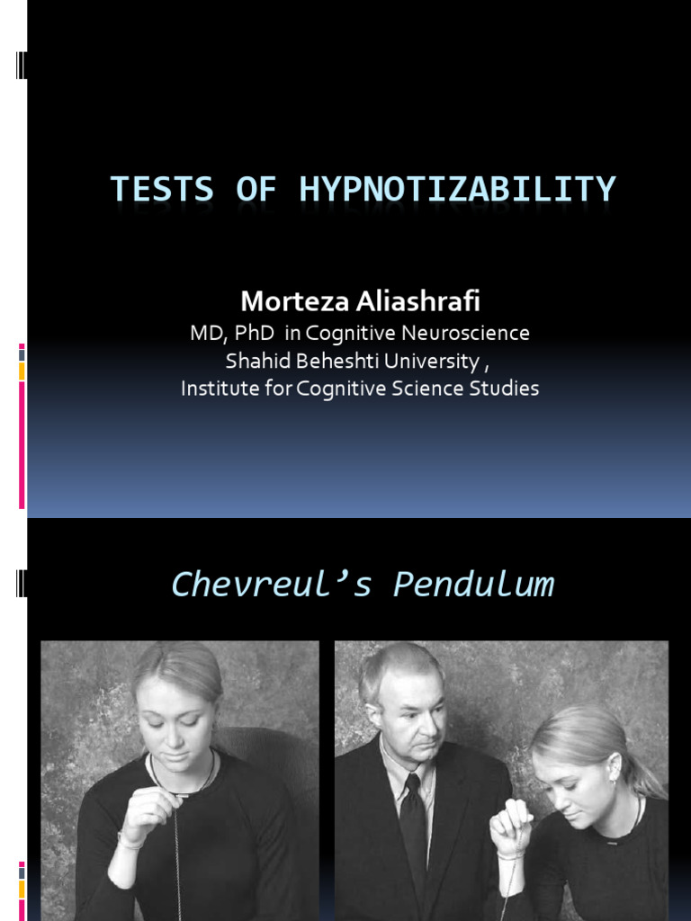 Tests of Hypnotizability | PDF
