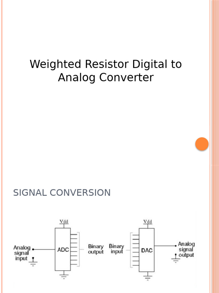 Binary Weighted Resistor DAC Overview | PDF | Analogue Electronics ...