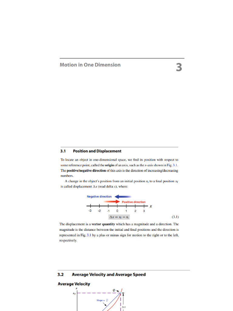 Motion in One Dimention | PDF