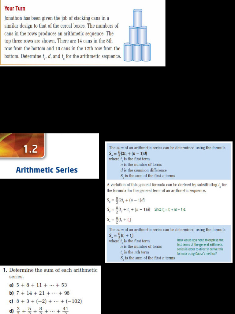 1 2 Arithmetic Series Pdf