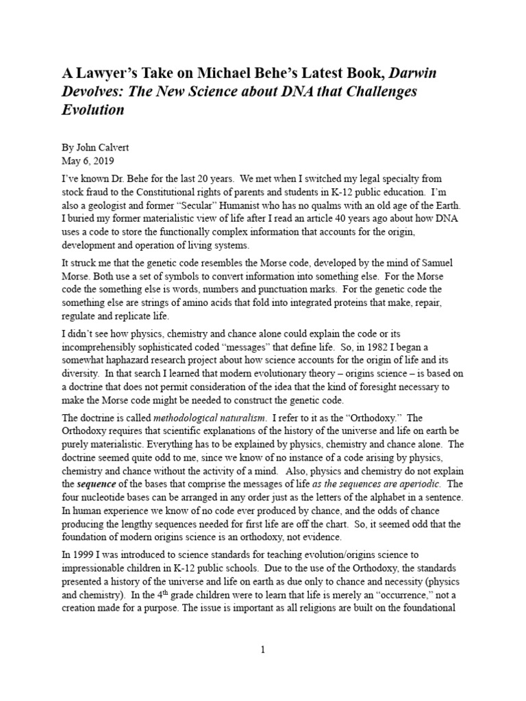 Darwin Devolves - The New Science About DNA That Challenges Evolution ...