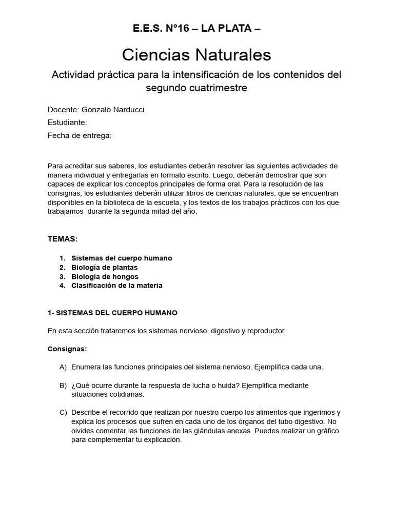 E16 2da Intensificación | PDF | Plantas | Hongo