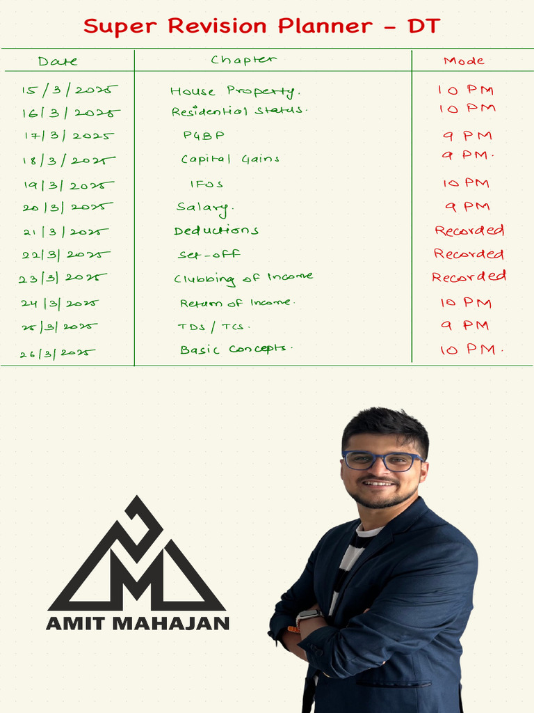DT - Super Revision Planner | PDF