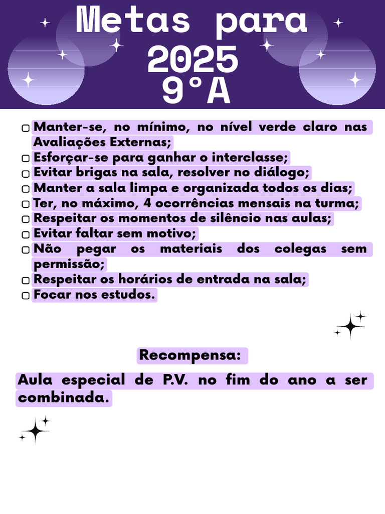 Metas 2025 9A | PDF
