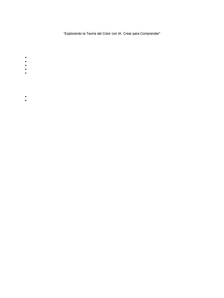 Explorando La Teoría Del Color Con IA | PDF | Inteligencia artificial ...