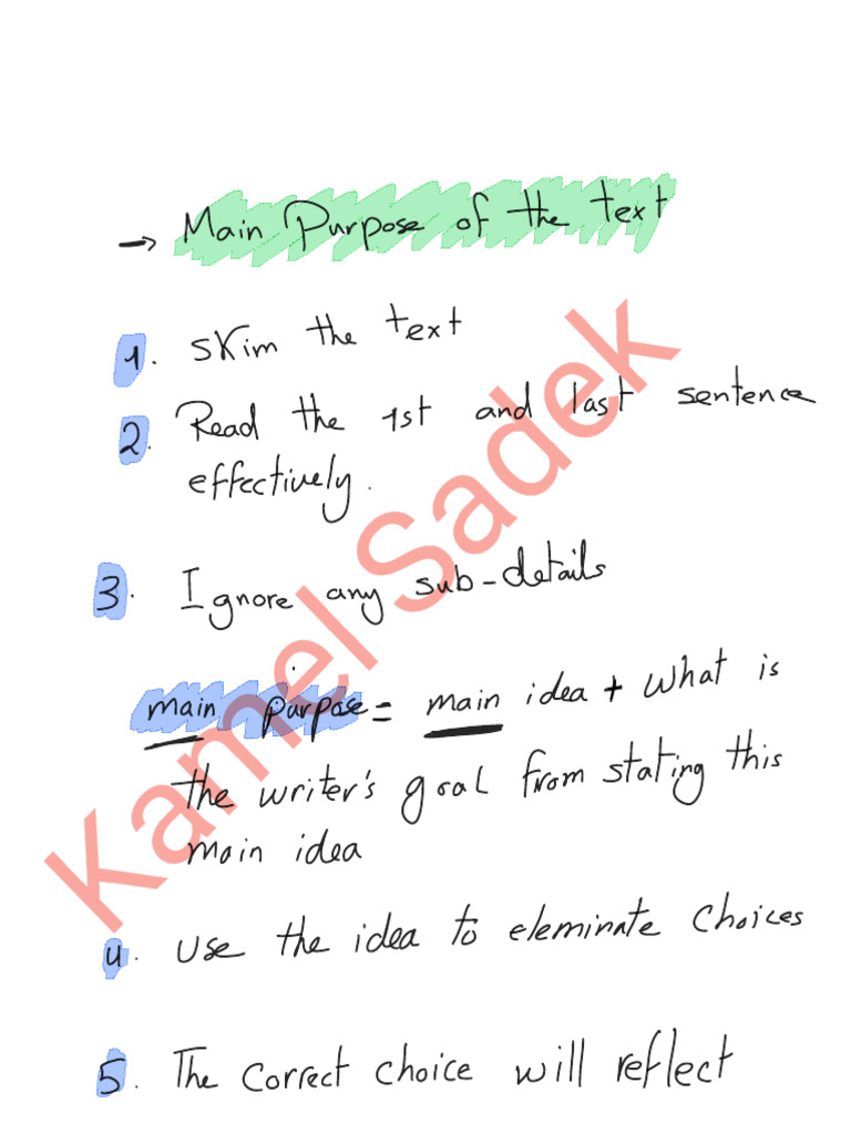 Main Purpose Explanation | PDF