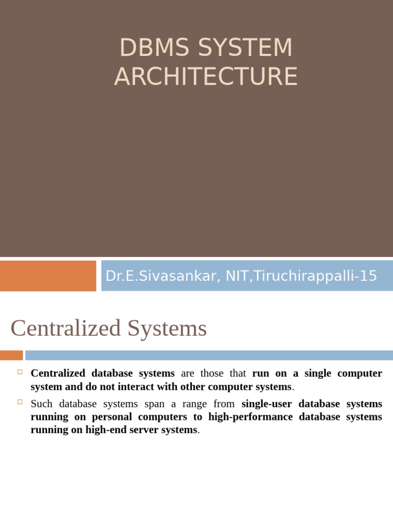 DBMS System Architecture | PDF | Databases | Parallel Computing