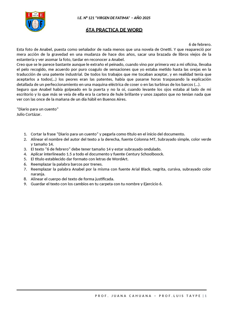 6 Práctica de Word | PDF