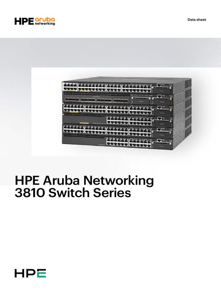 HPE Aruba 3810 Switch Series Overview | PDF | Computer Network | Ip Address