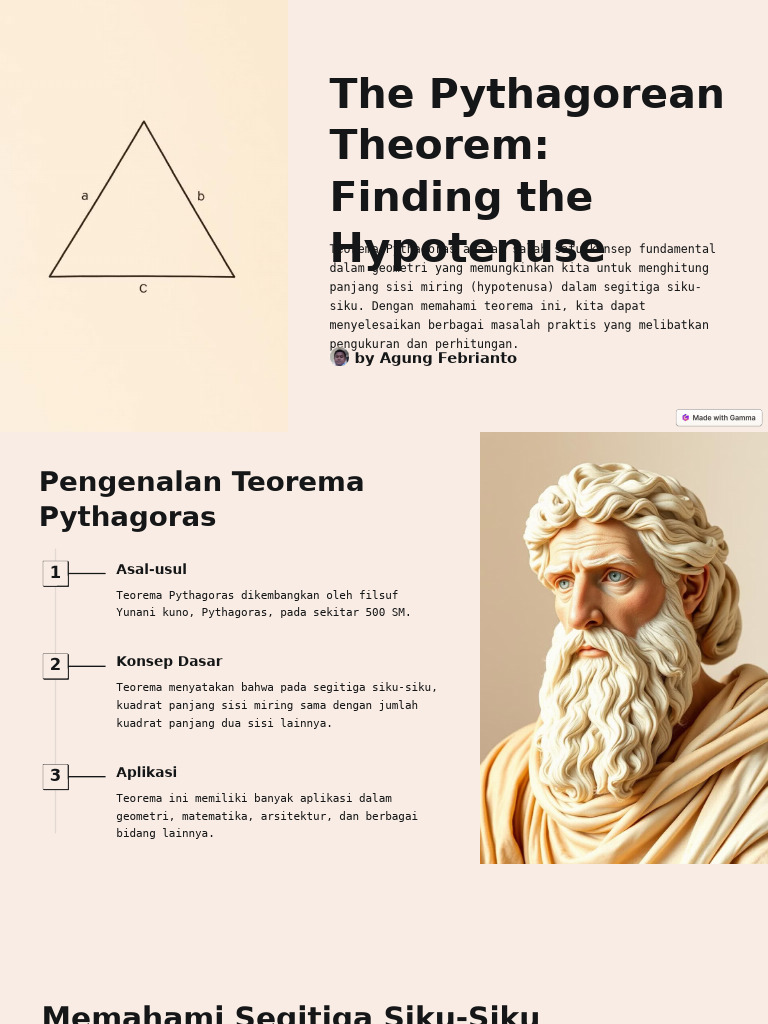 The Pythagorean Theorem Finding The Hypotenuse | PDF